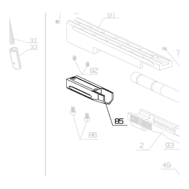 Counterweight Rail for Beretta 87 Target | Beretta
