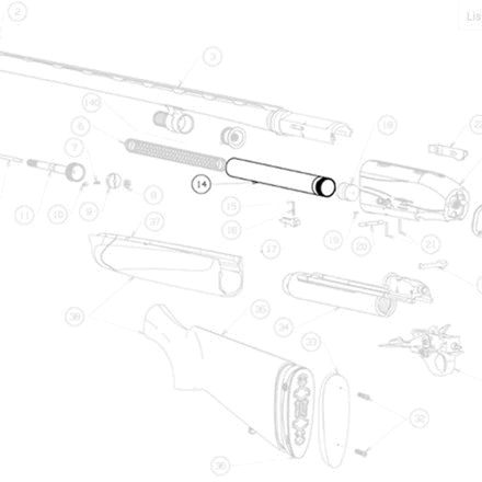 Reduced 2 Rounds Magazine Tube for A400 gauge 12 | Beretta