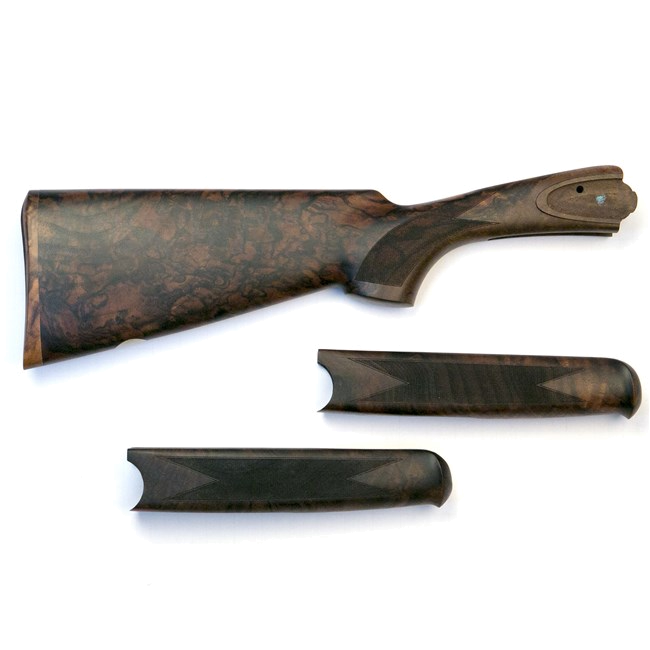 Set RH Pistol Stock with silver medallion and schnabel forend for 687 ...