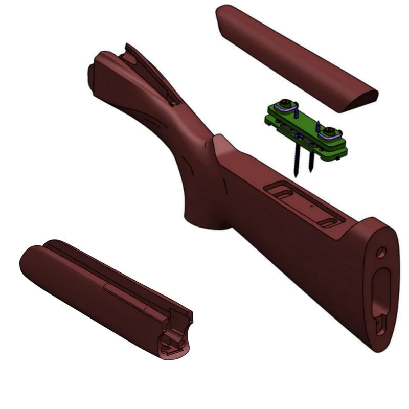 Adjustable pistol stock RH and round forend for 694 gauge 12 | Beretta