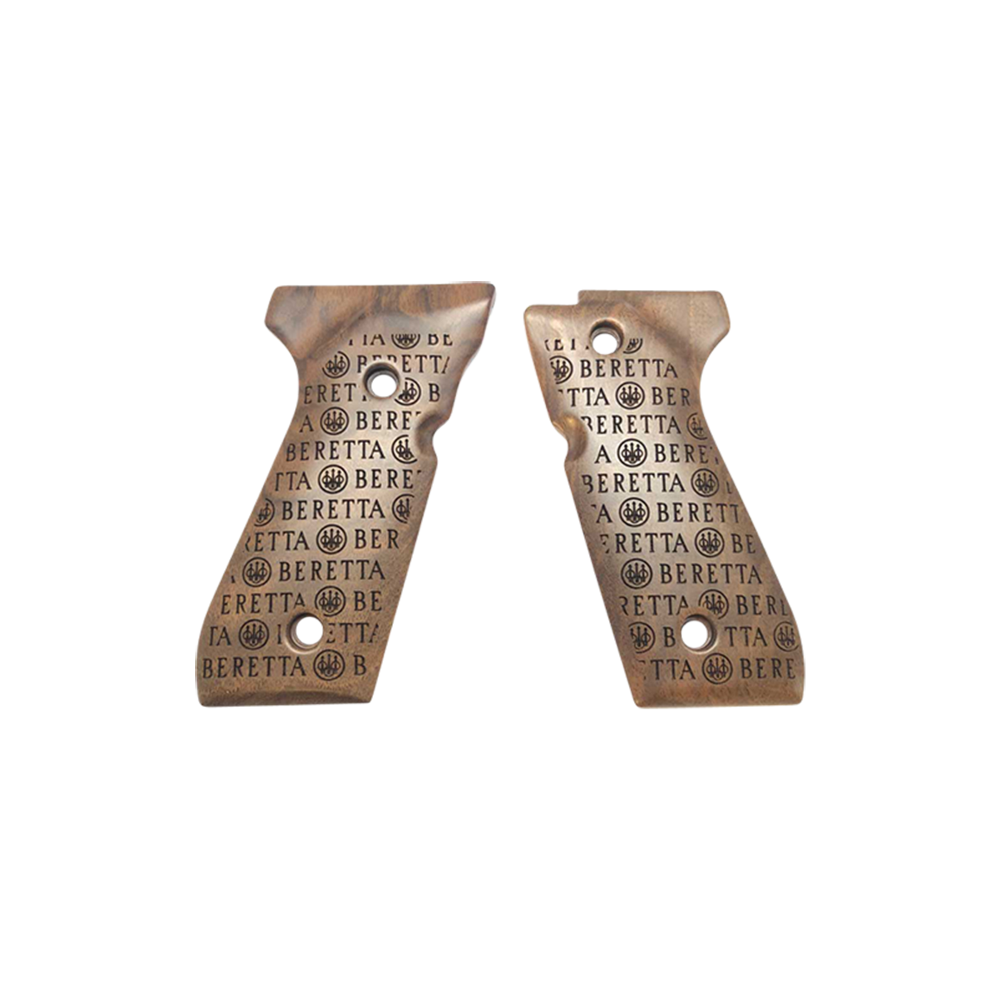 Wood grips set for 92 series - Logo Storm model | Beretta