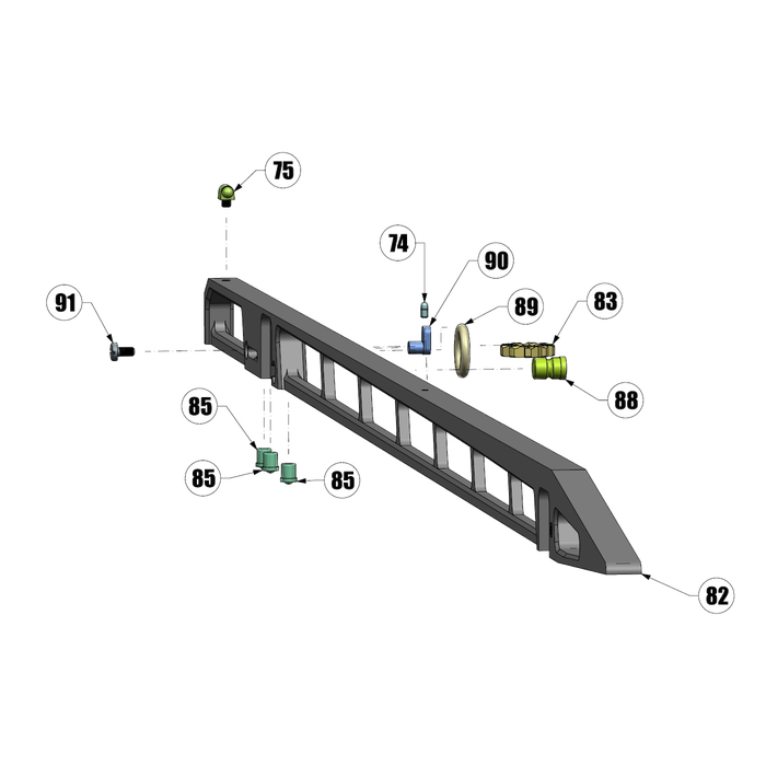Rib Adjustable Set Lenght 76cm for 692 XTRAP and DT11 XTRAP. | Beretta